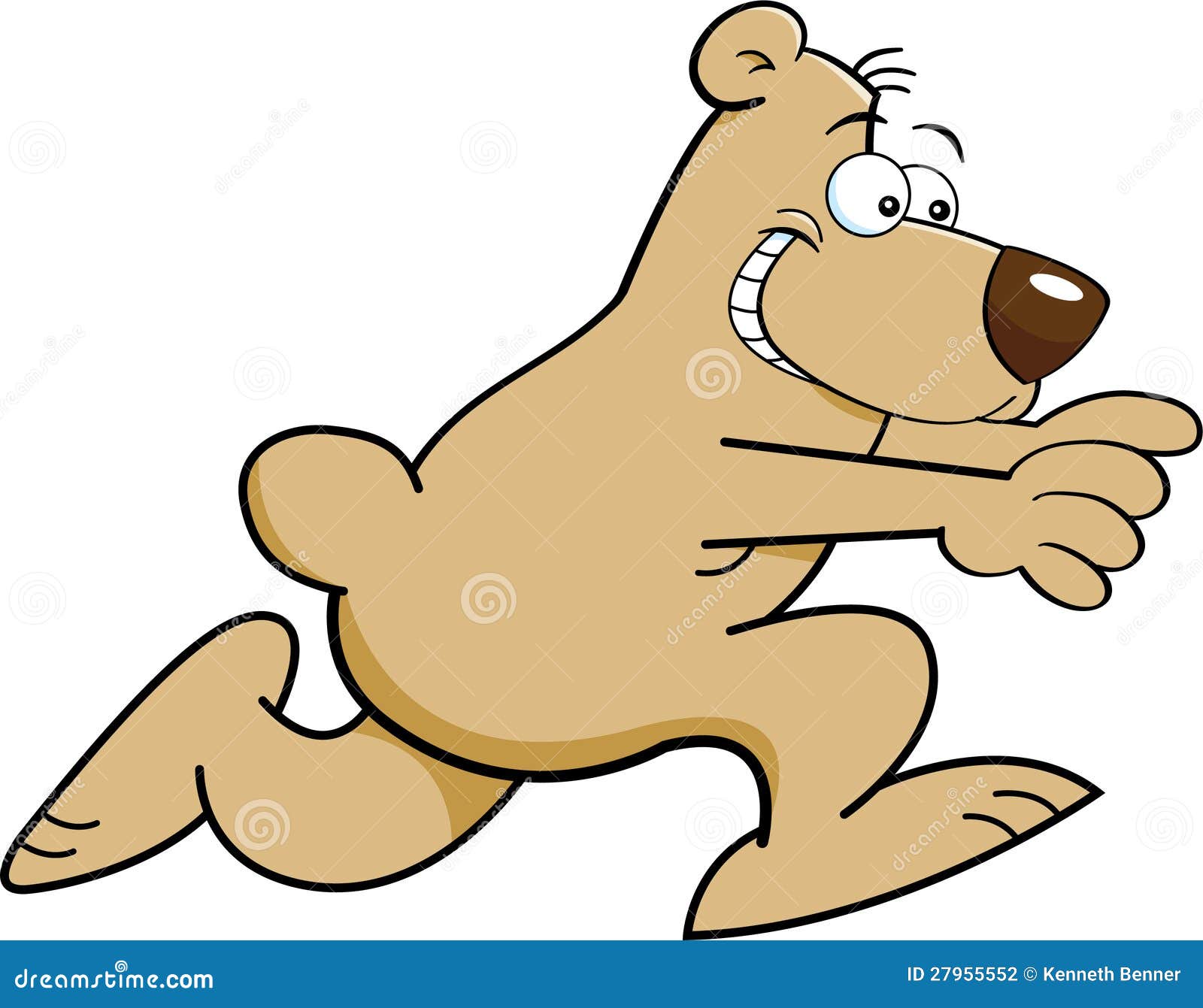 Cartoon bear running stock vector. Illustration of animal - 27955552