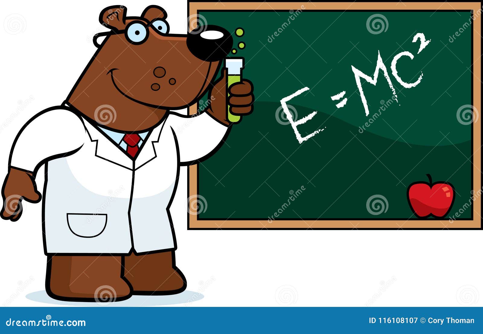 Cartoon Bear Scientist stock vector. Illustration of bear - 116108107