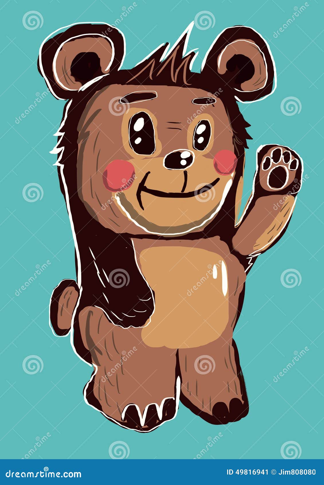 Cartoon bear stock illustration. Illustration of card - 49816941