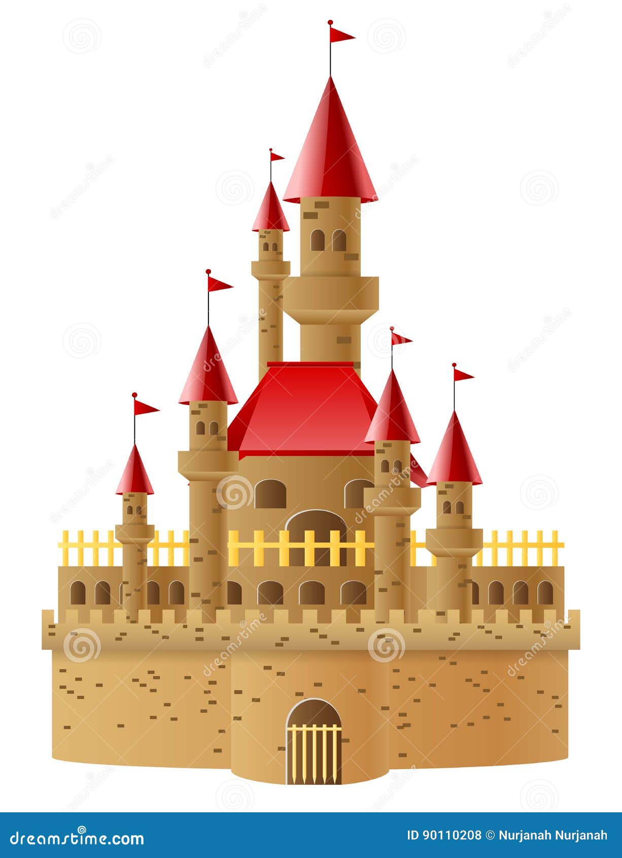 Cartoon beautiful castles stock vector. Illustration of fairytale ...