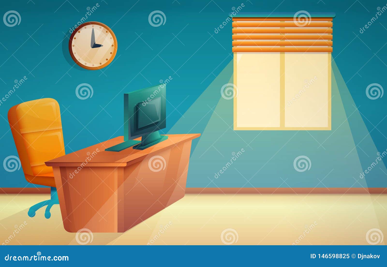 Cartoon Beautiful Office Boss Stock Illustration - Illustration of ...