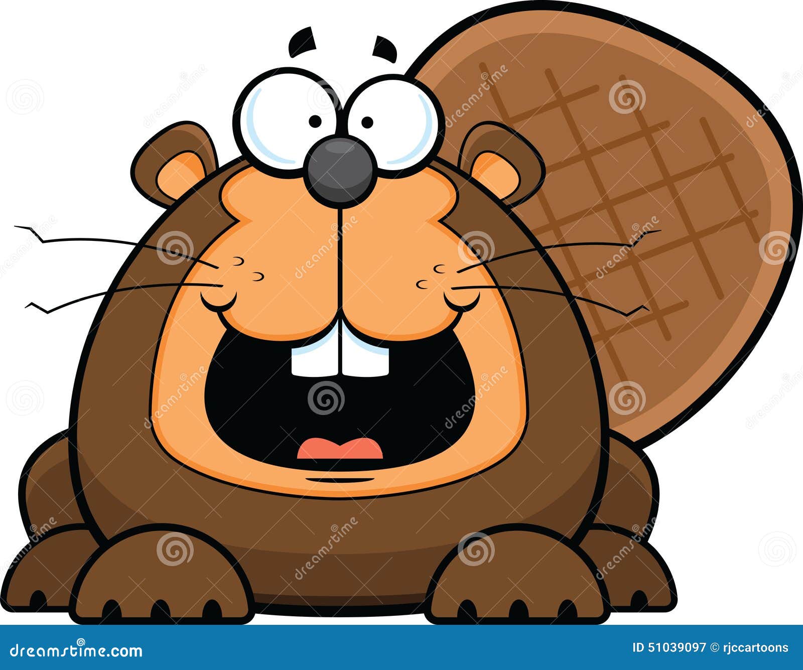 Cartoon Beaver Happy stock vector. Illustration of drawing - 51039097