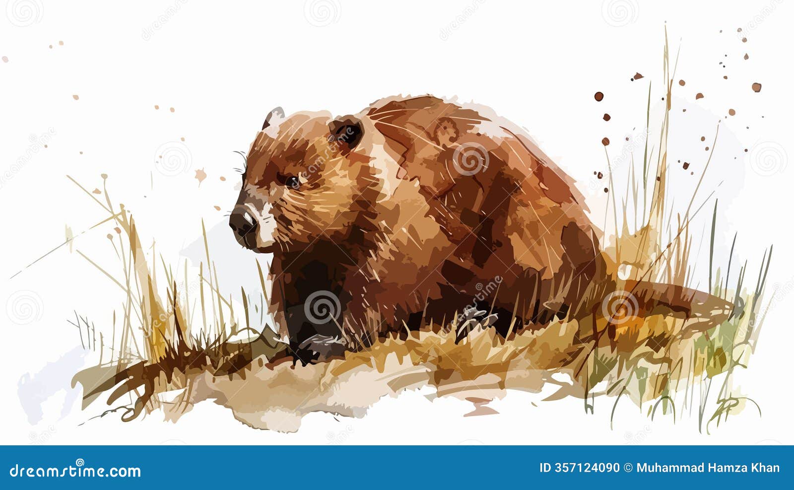 Cartoon Beaver Vector Illustration for Animation Projects Stock ...
