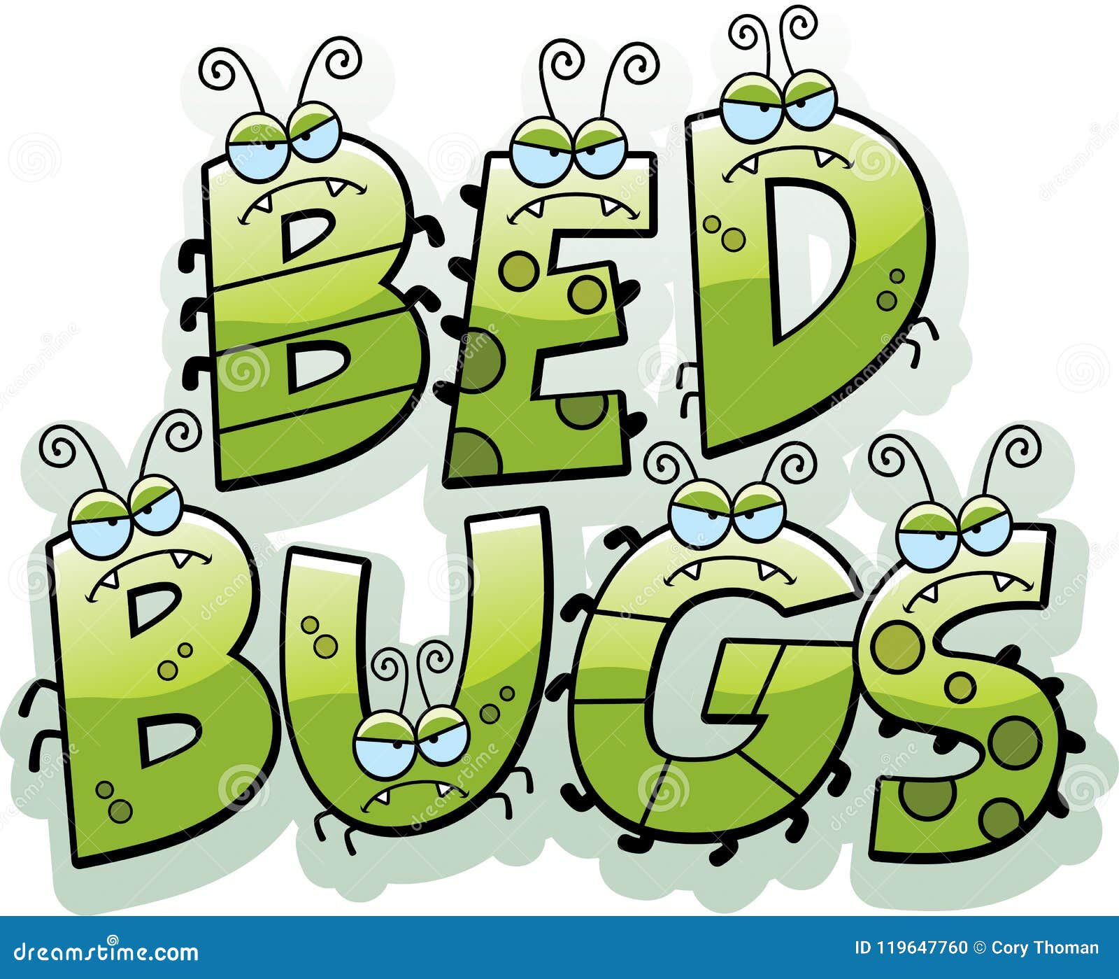 Cartoon Bed Bug Text stock vector. Illustration of letters - 119647760