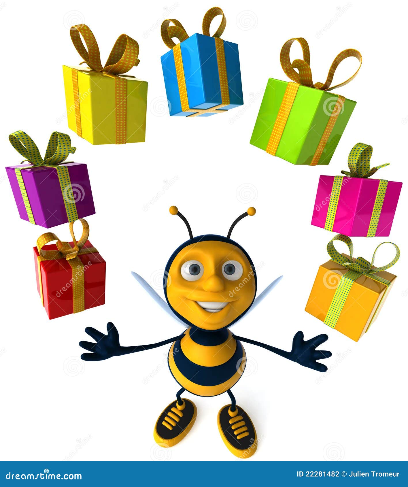 Cartoon bee stock illustration. Illustration of clip - 22281482