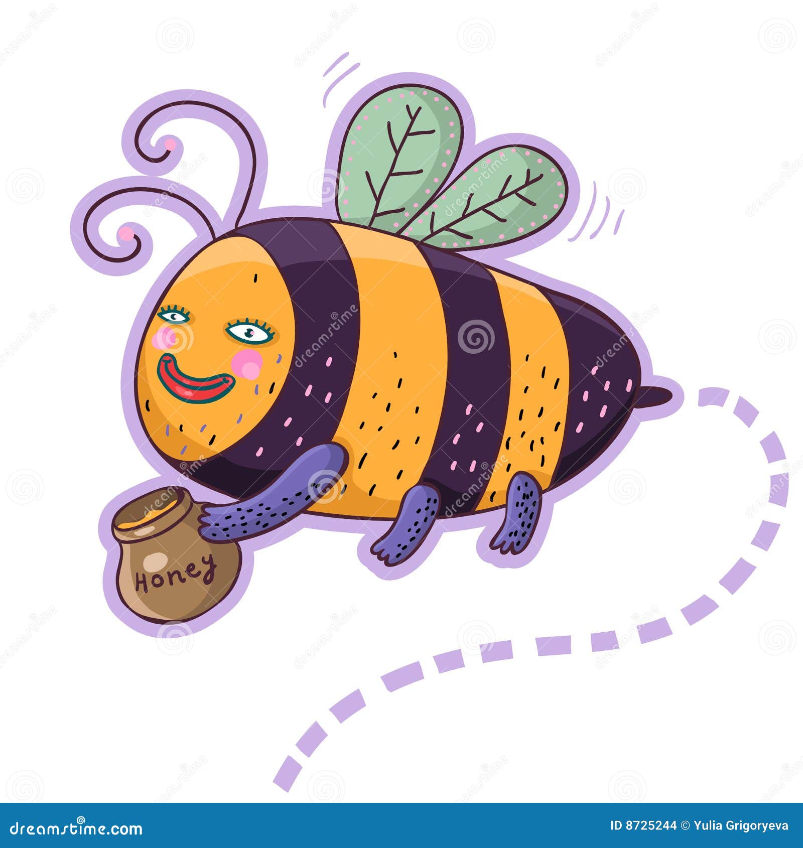Cartoon bee character stock vector. Illustration of love - 8725244
