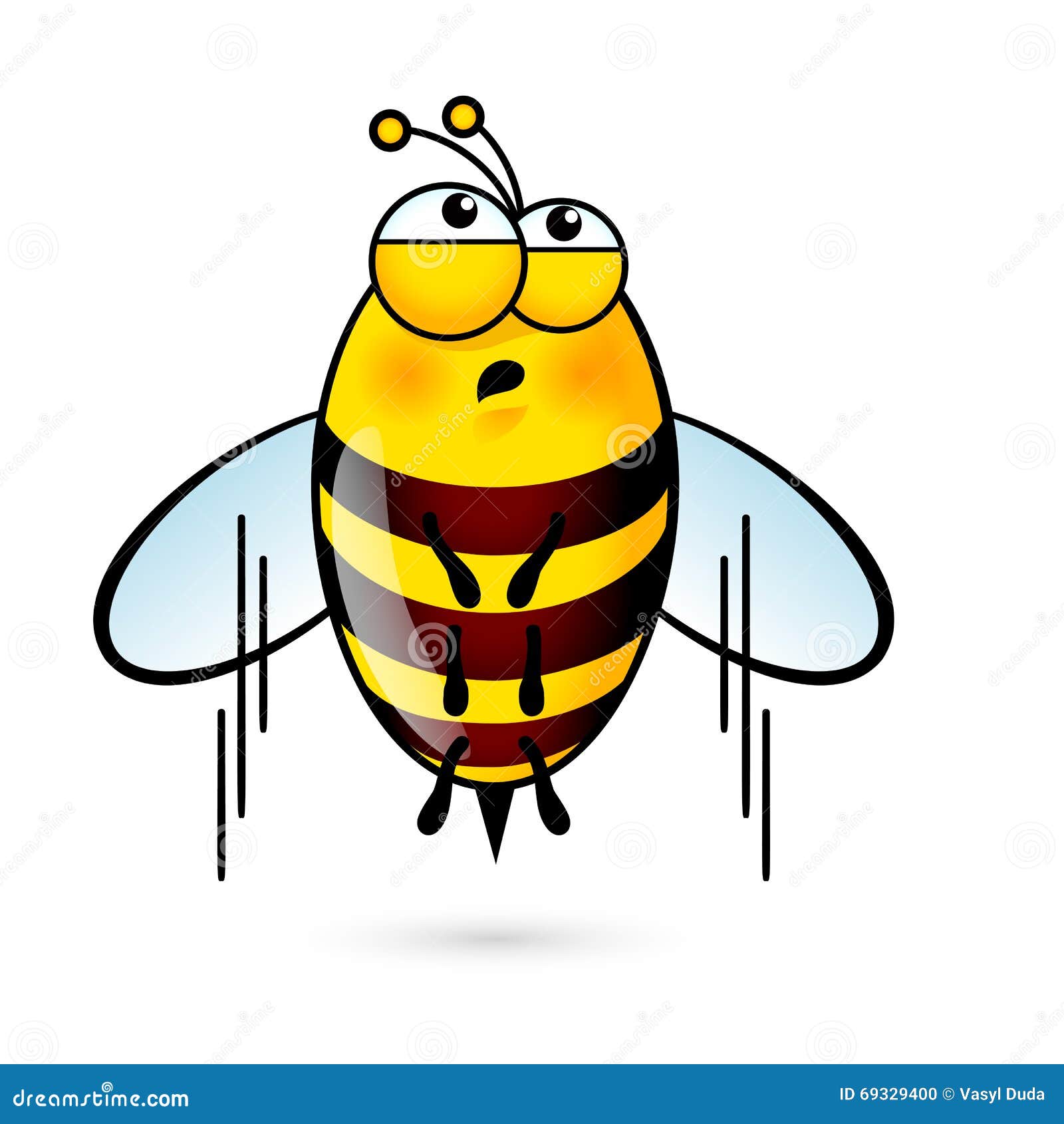 Cartoon Bee stock vector. Illustration of graphic, cartoon - 69329400
