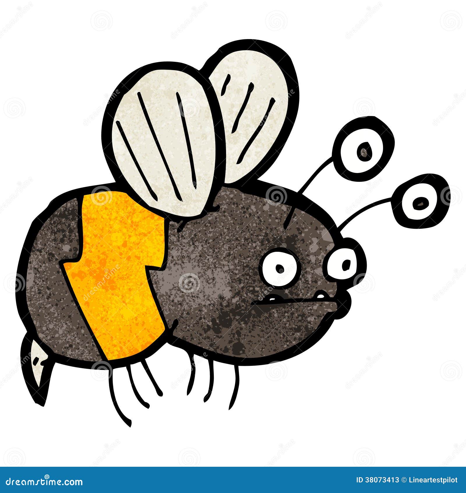 Cartoon bee stock illustration. Illustration of silly - 38073413
