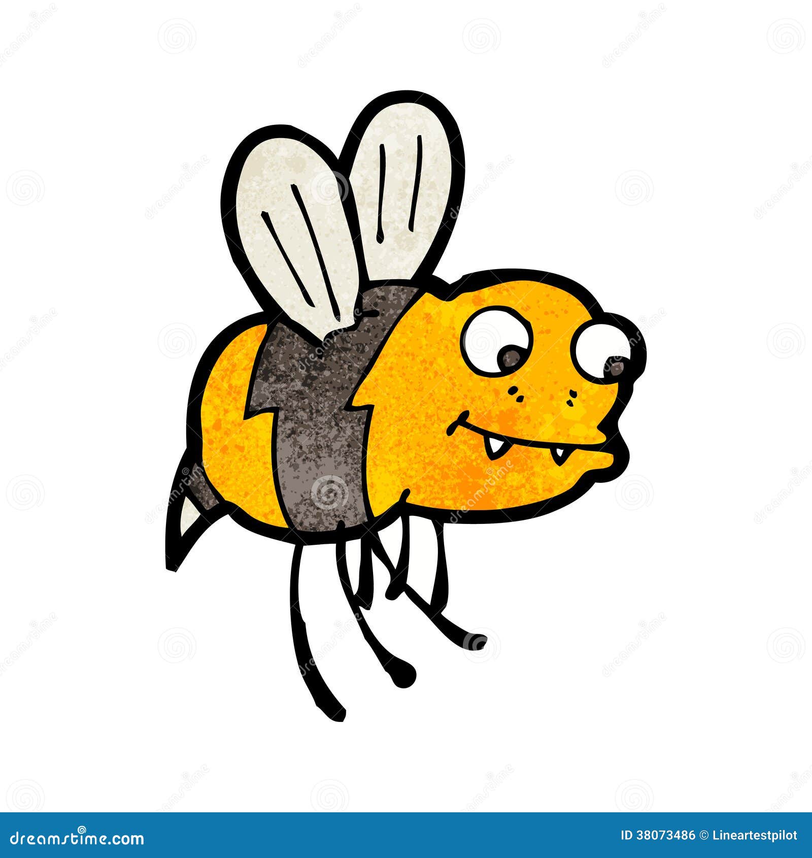 Cartoon bee stock illustration. Illustration of drawn - 38073486