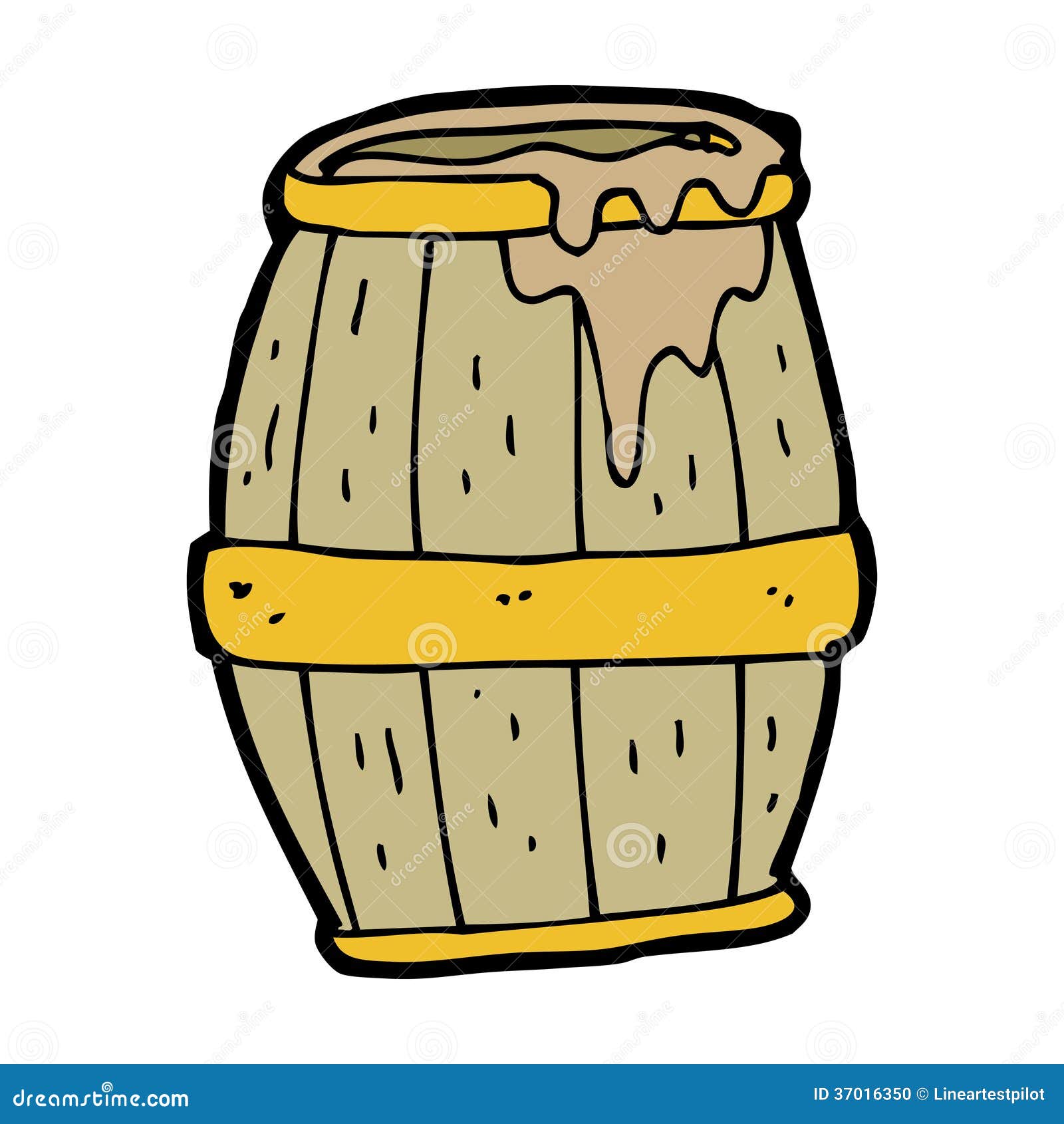 Cartoon beer barrel stock vector. Illustration of drawing - 37016350