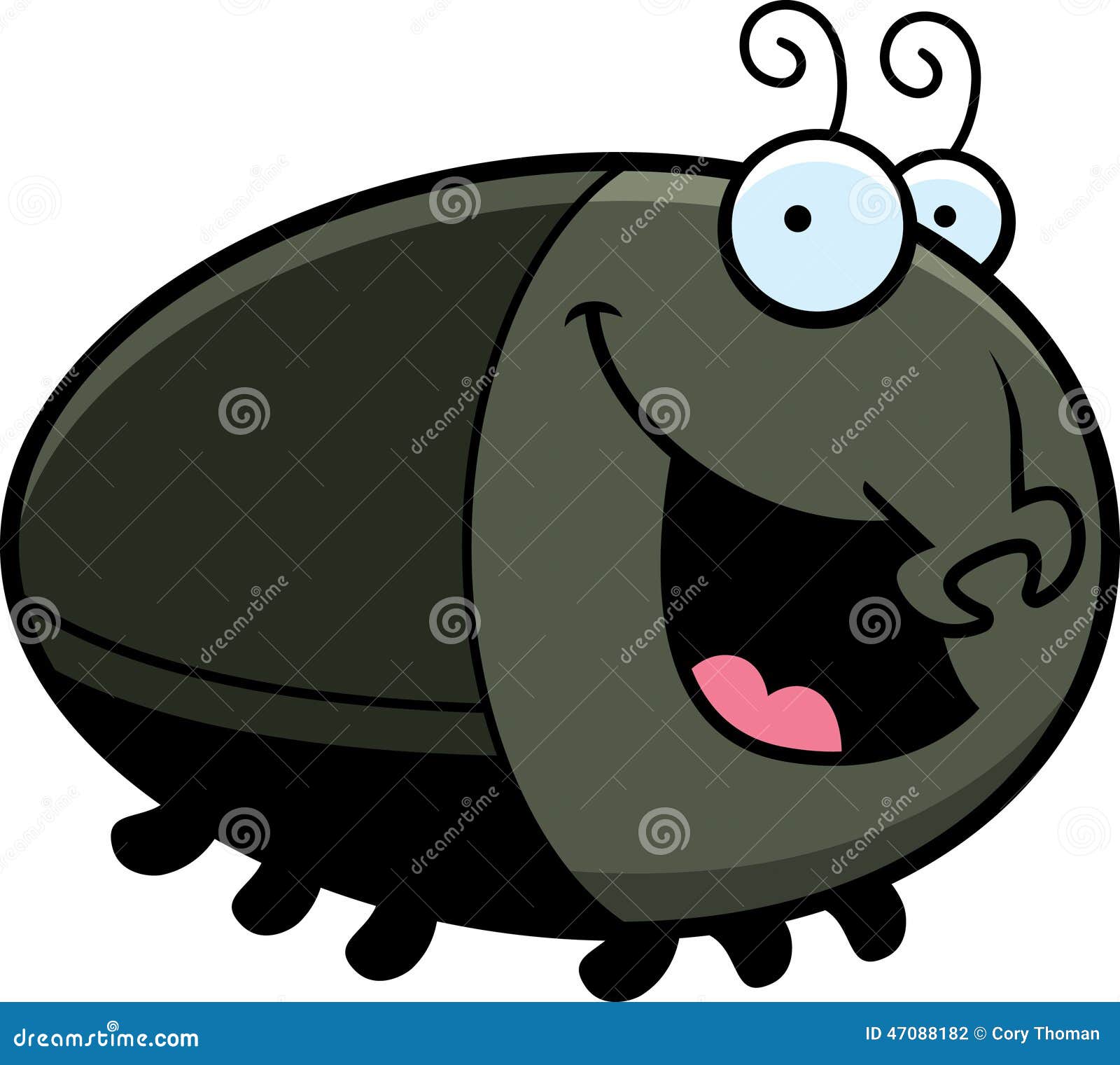 Cartoon Beetle Smiling stock vector. Illustration of cartoon - 47088182