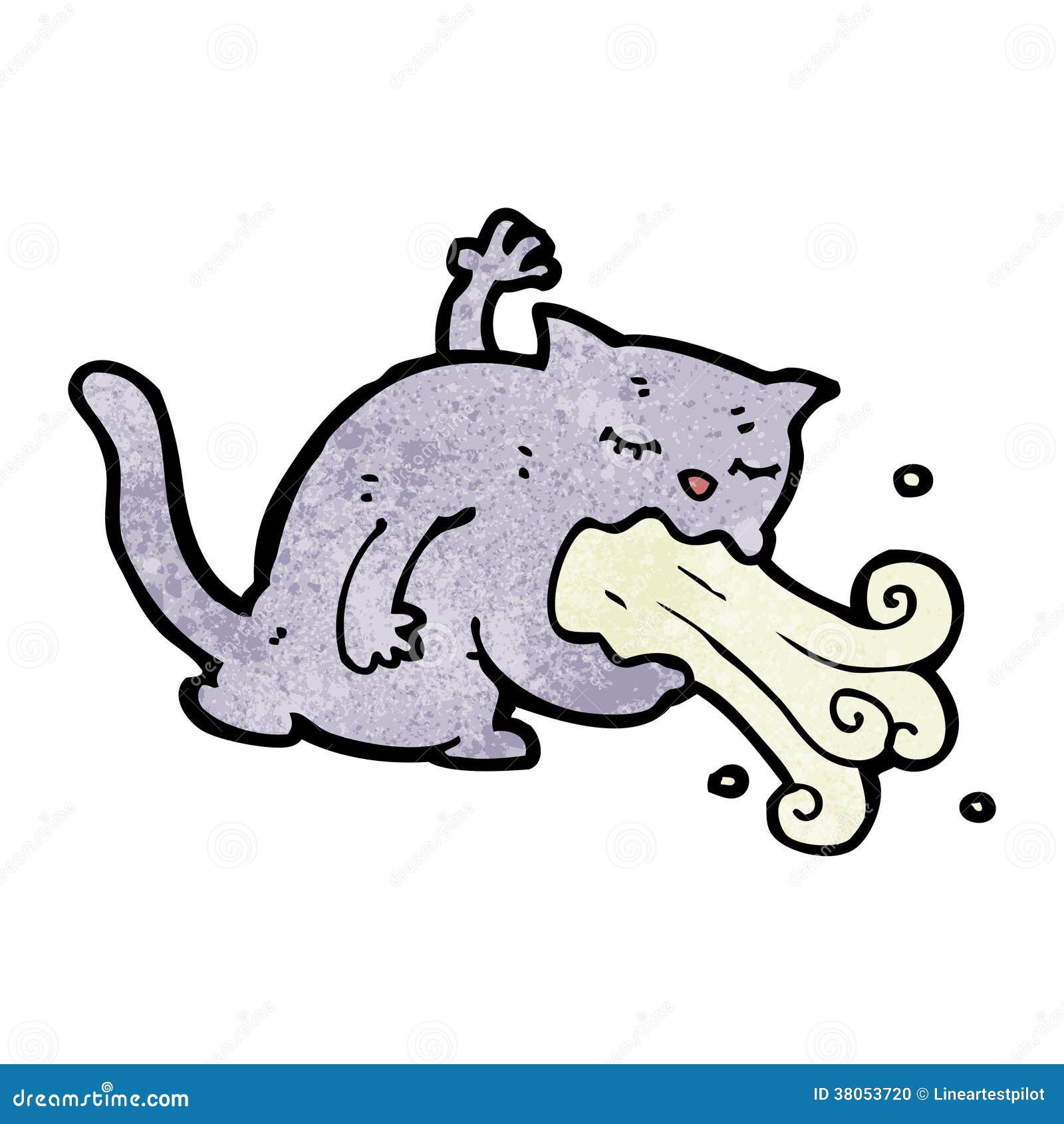 Cartoon Belching Cat | CartoonDealer.com #38053927