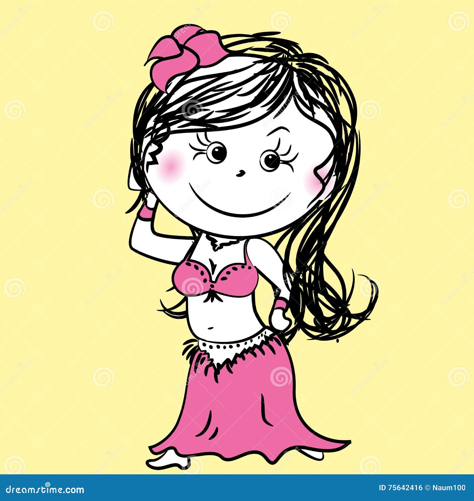 Cartoon Belly Dancer Vector Illustration | CartoonDealer.com #120194992