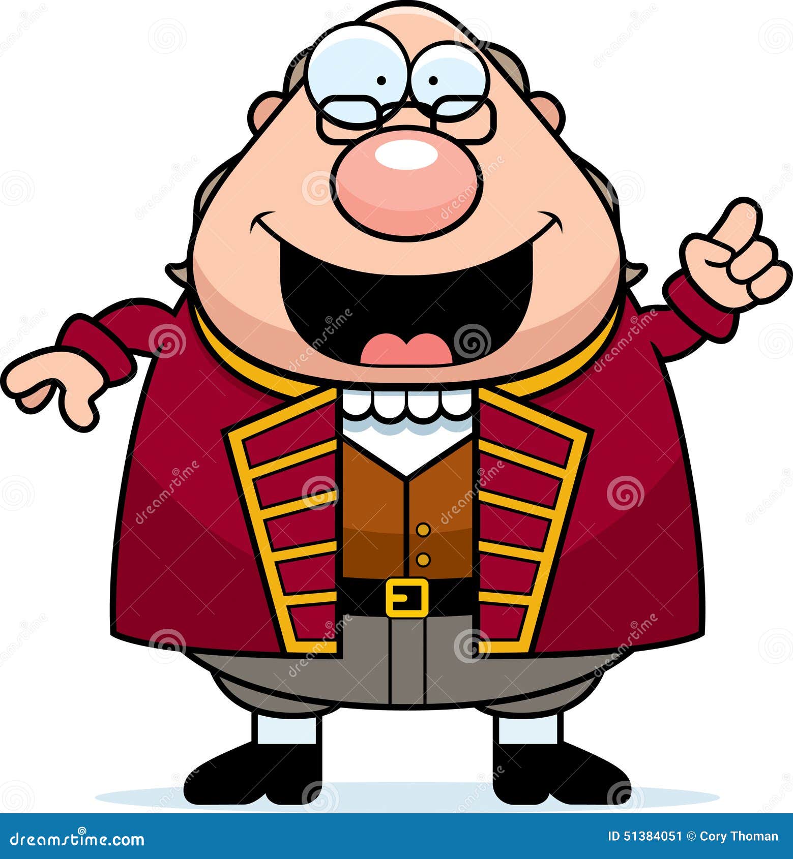 Cartoon Ben Franklin Idea stock vector. Illustration of figure - 51384051