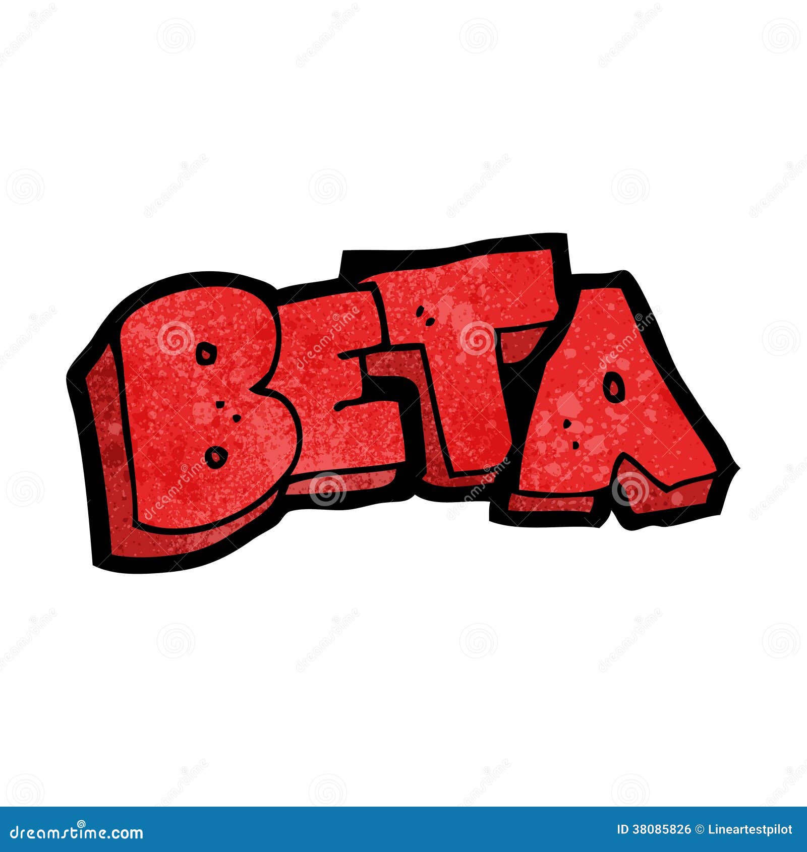 Cartoon beta test symbol stock vector. Illustration of clip - 38085826