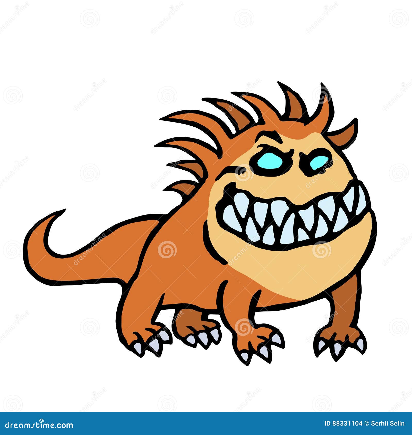Cartoon Big Dog from Hell. Vector Illustration Stock Vector ...