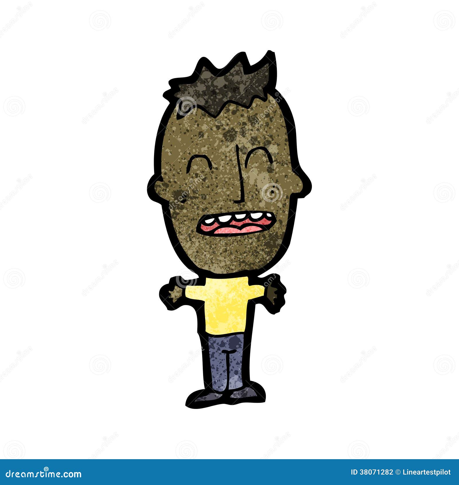 Cartoon big head boy stock vector. Illustration of male - 38071282