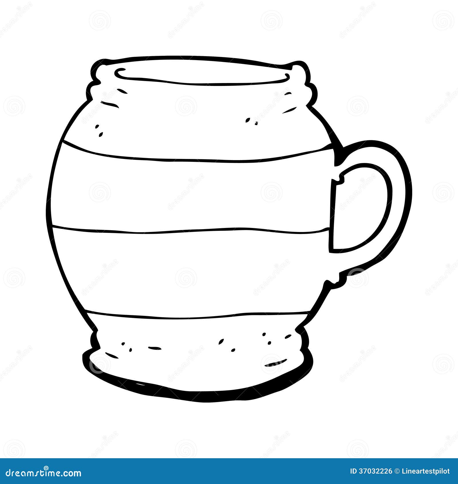 Cartoon big mug stock illustration. Illustration of drawing - 37032226
