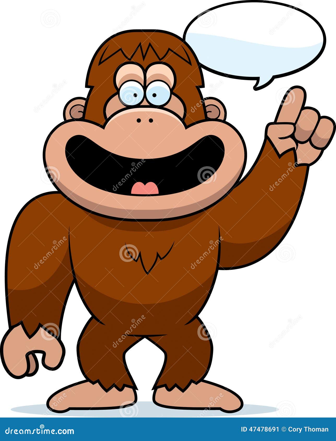 Cartoon Bigfoot Talking stock vector. Illustration of sasquatch - 47478691