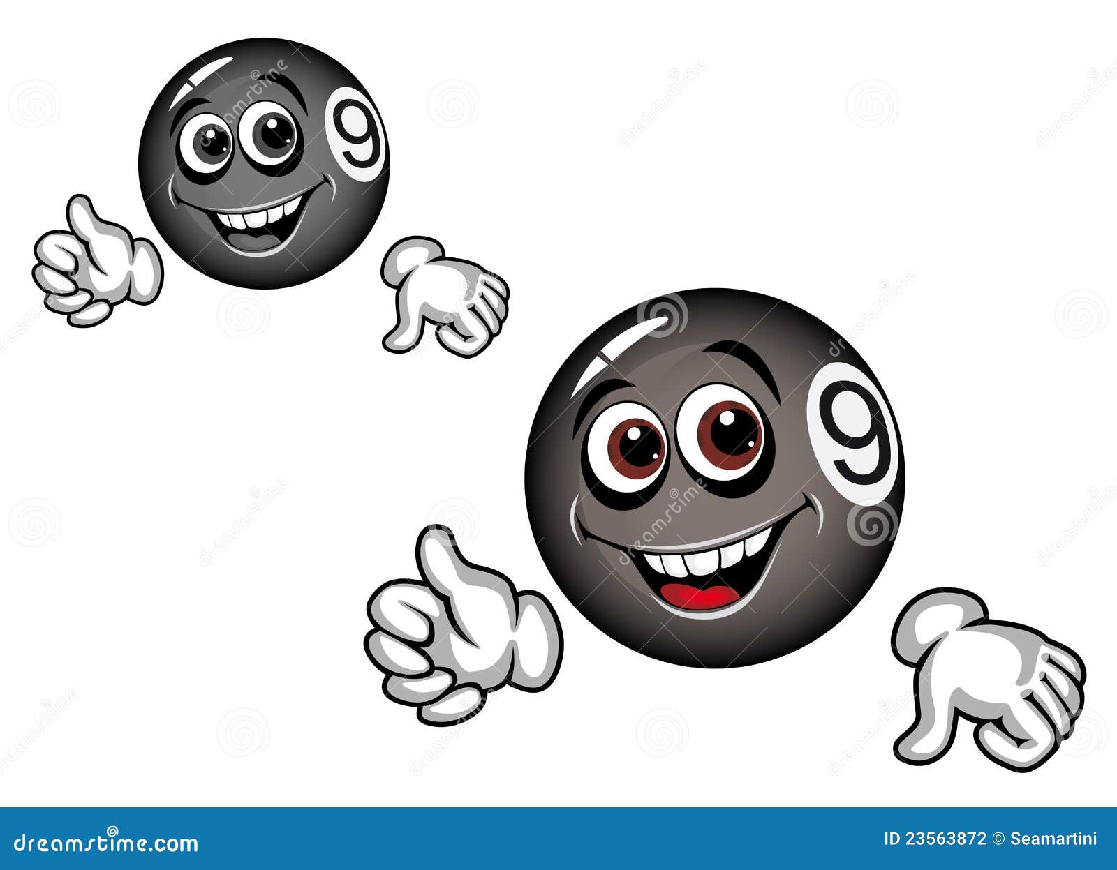 Cartoon billiard ball stock vector. Illustration of competition - 23563872
