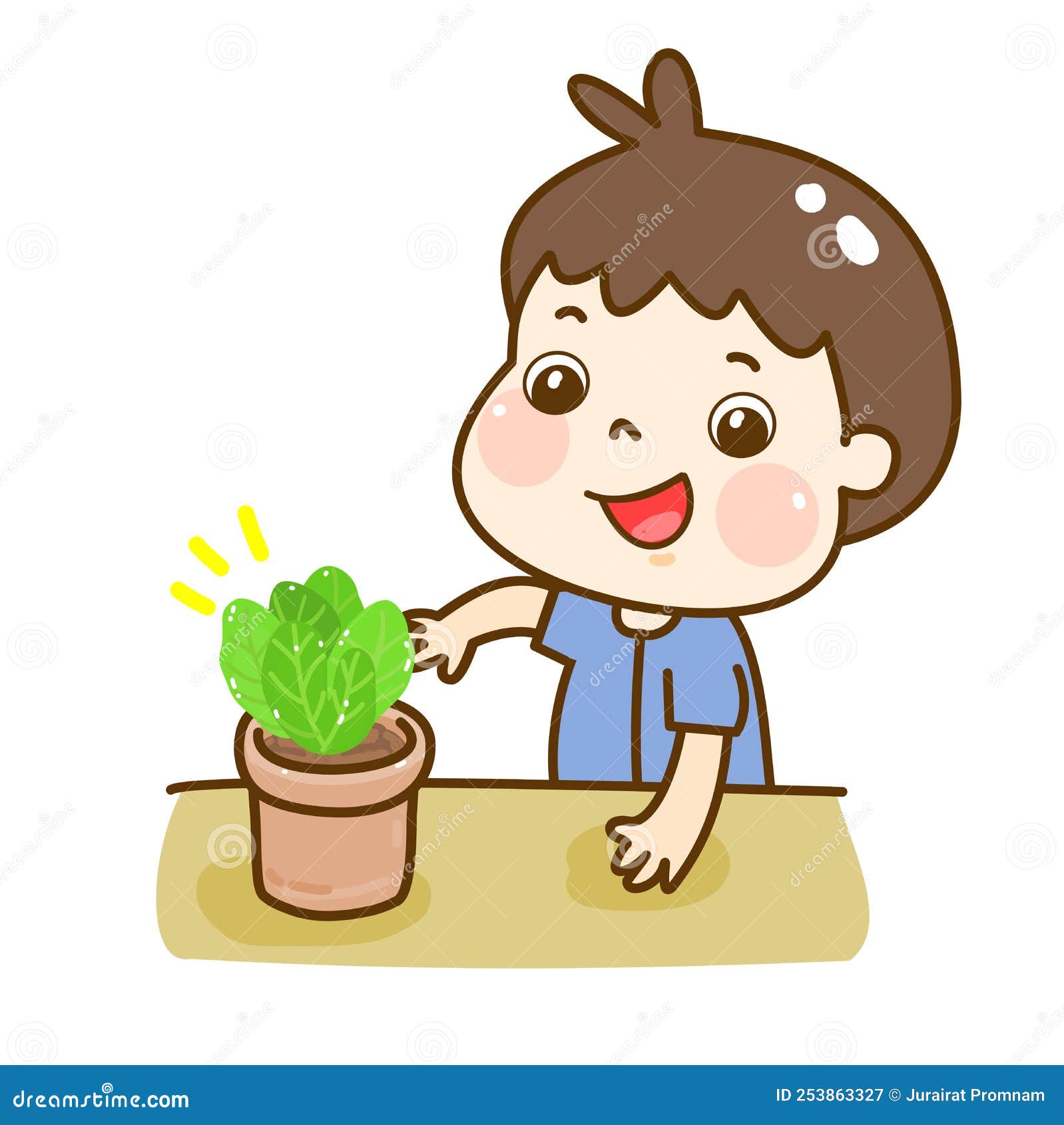 Cartoon Little Farmer Character. Stock Illustration - Illustration of ...