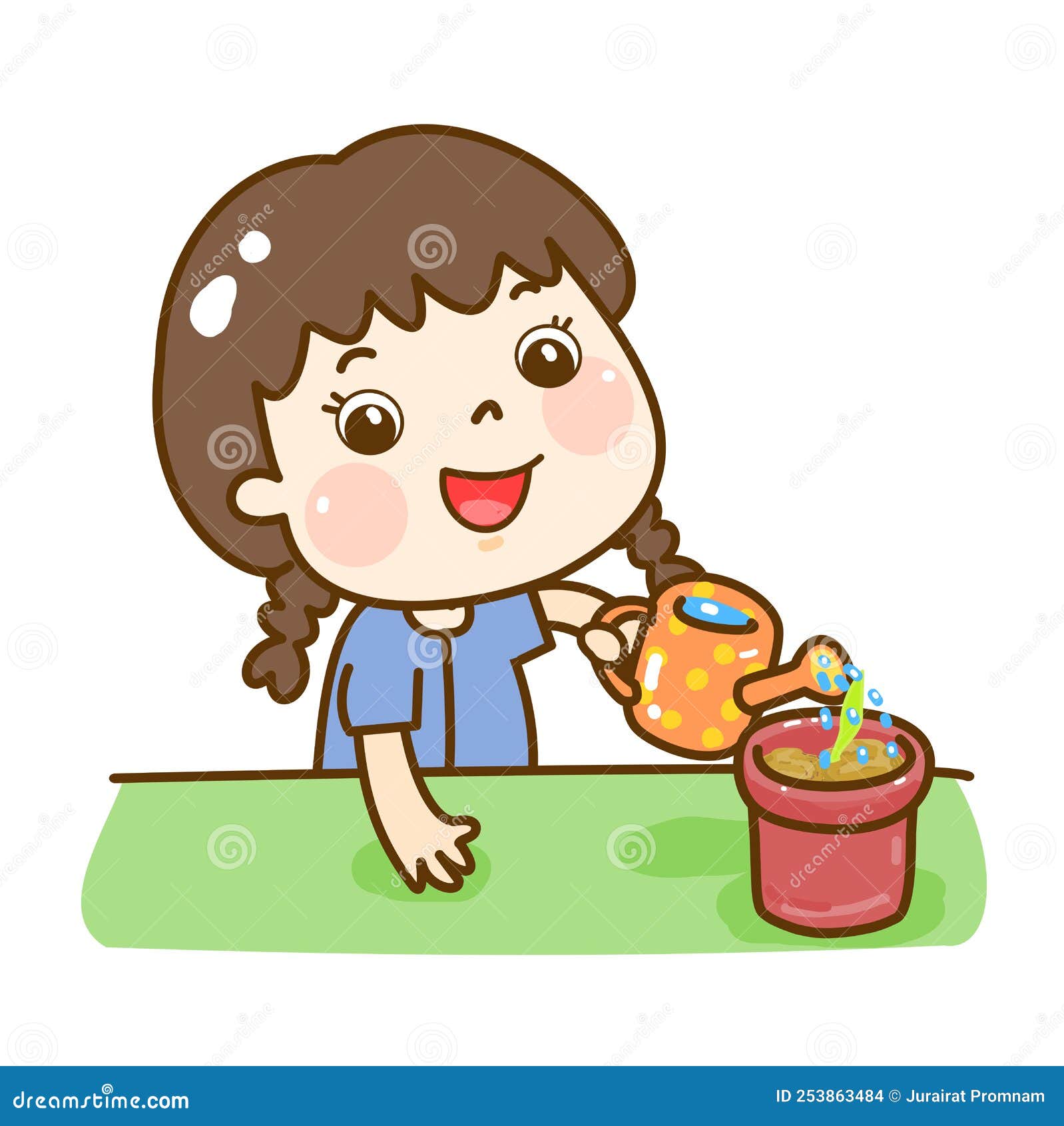Cartoon Little Farmer Character. Stock Illustration - Illustration of ...