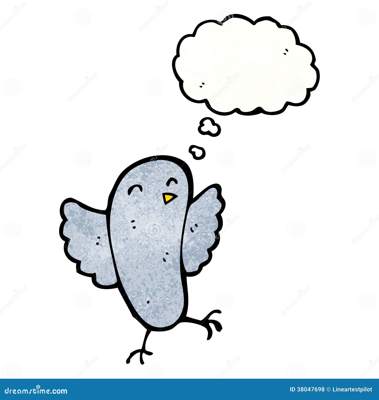 Cartoon bird stock vector. Illustration of hand, thinking - 38047698