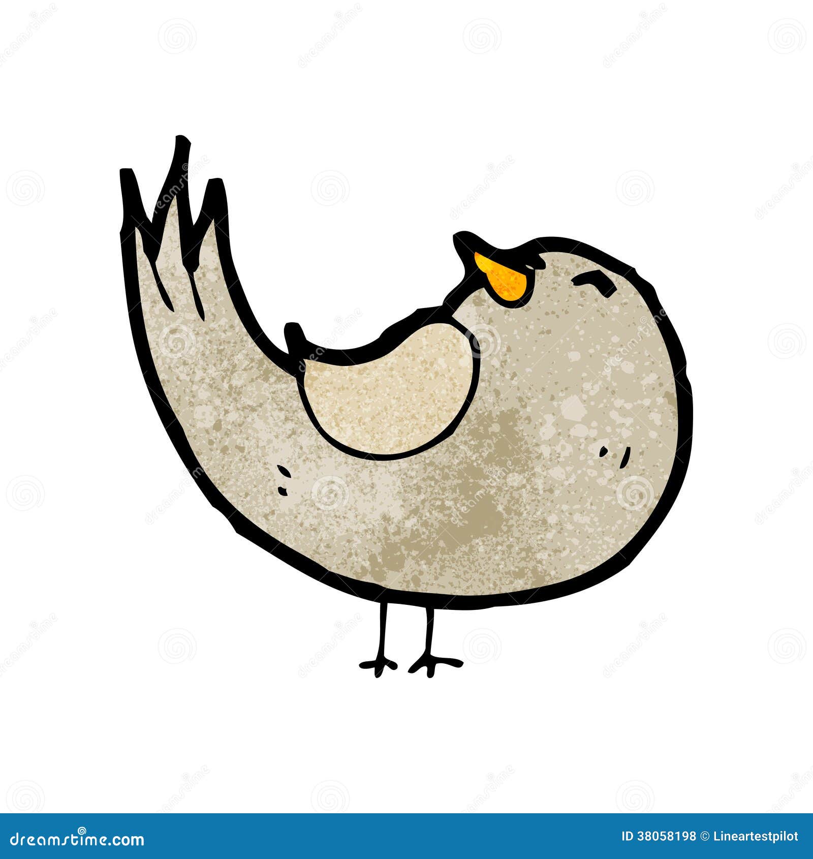 Cartoon bird stock vector. Illustration of retro, clip - 38058198