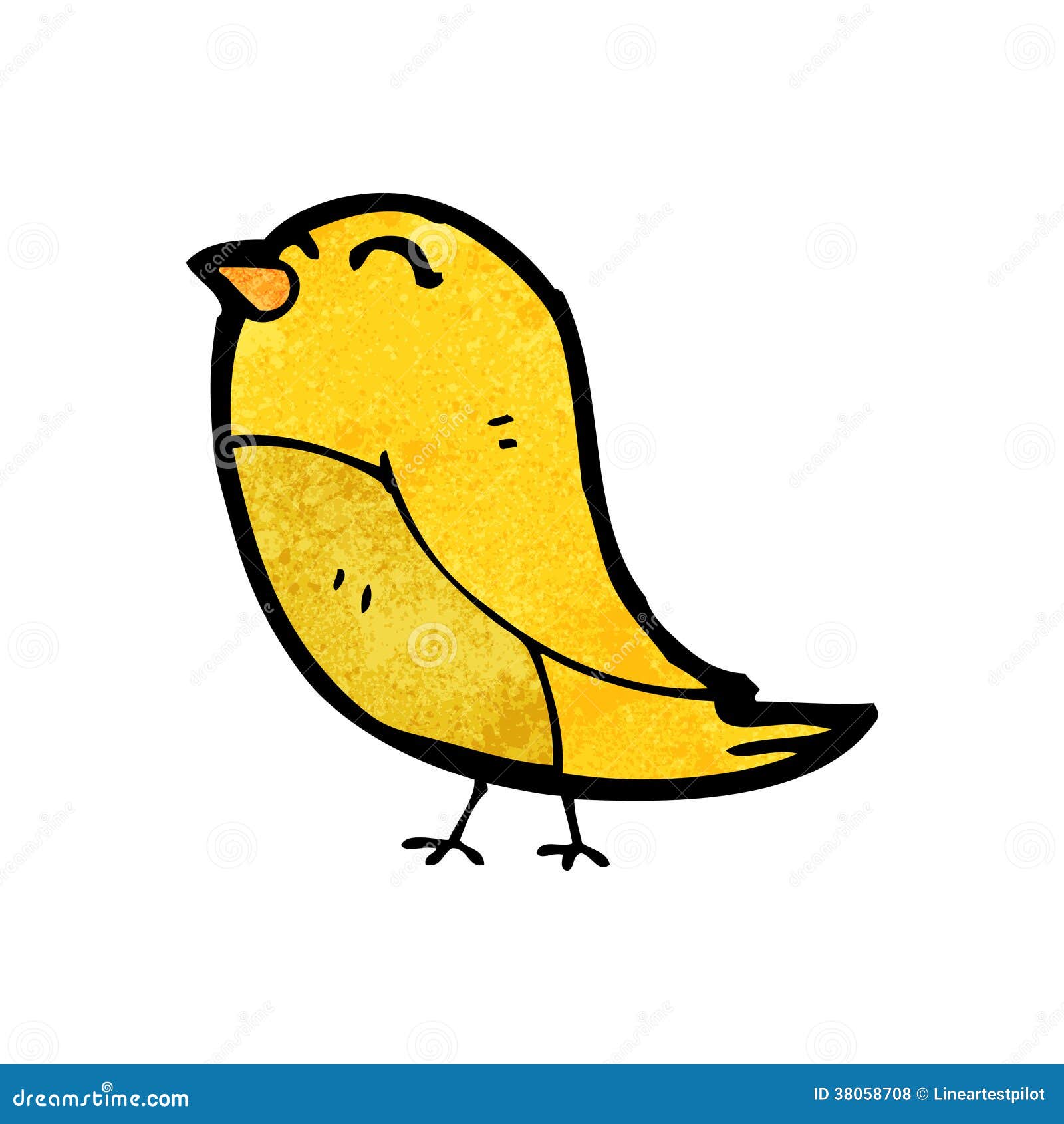 Cartoon bird stock vector. Illustration of grunge, retro - 38058708