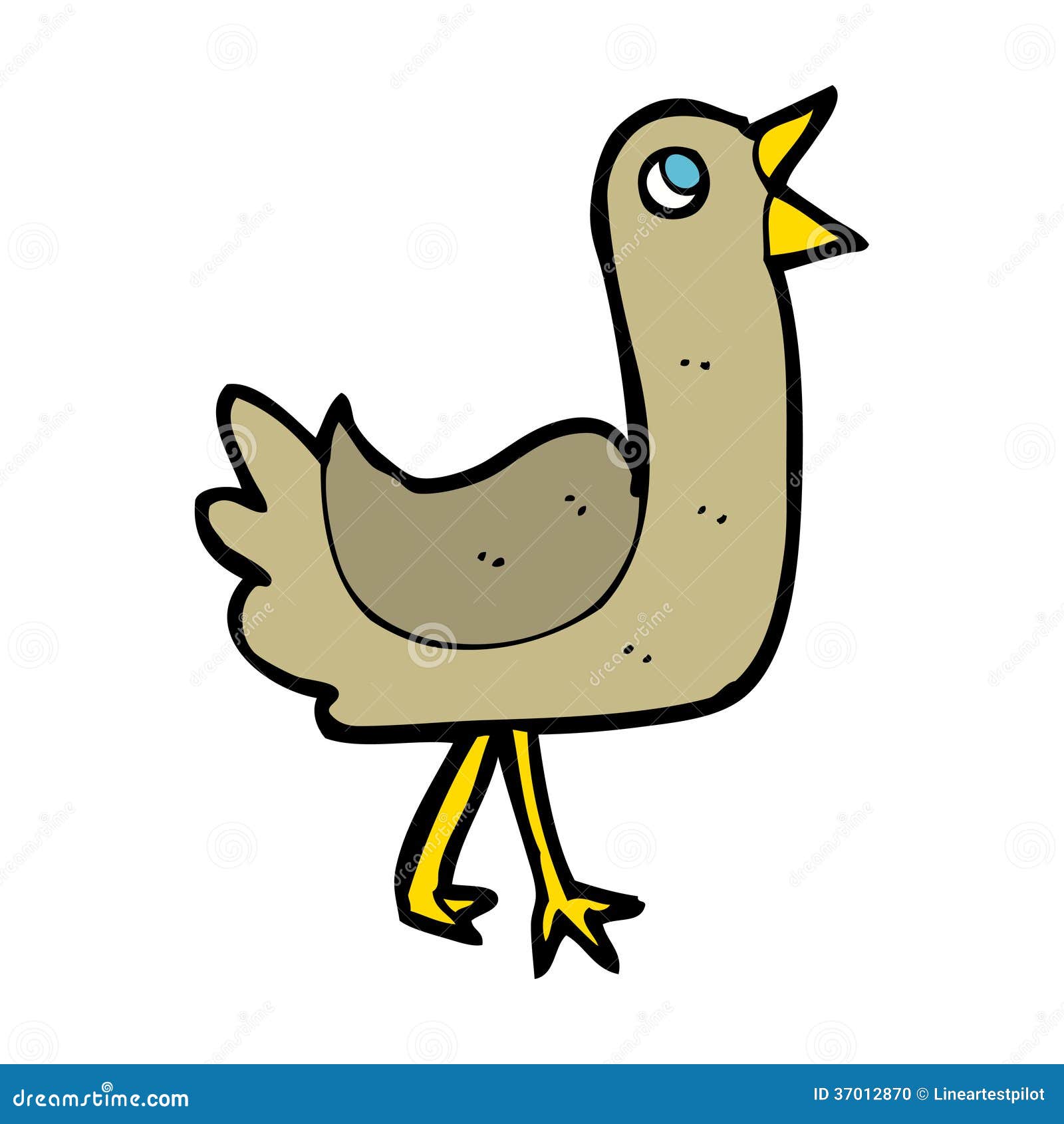Cartoon bird stock vector. Illustration of clip, retro - 37012870
