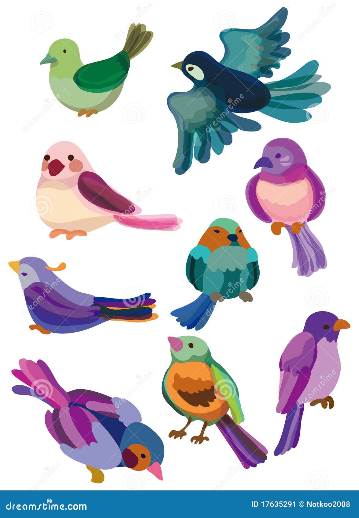 Cartoon bird icon stock vector. Illustration of doodle - 17635291