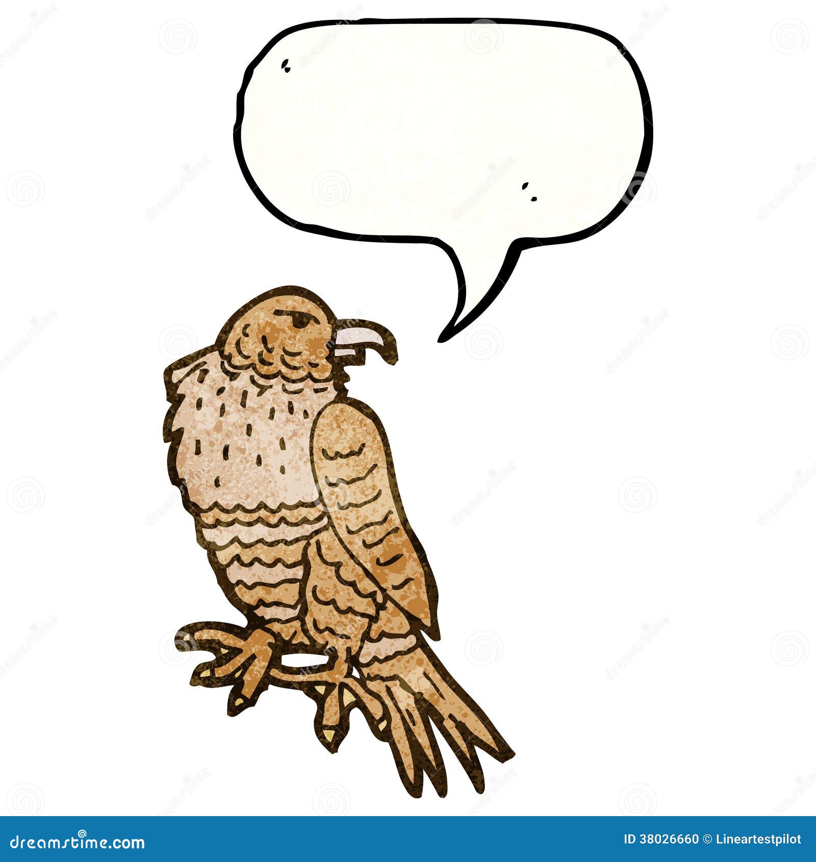 Cartoon bird of prey stock vector. Illustration of textured - 38026660