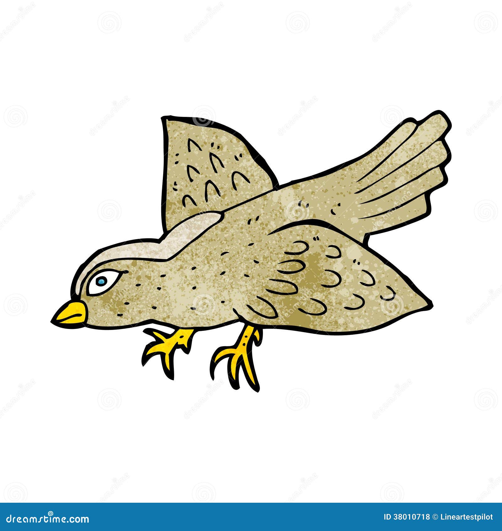 Cartoon bird stock vector. Illustration of retro, traditional - 38010718
