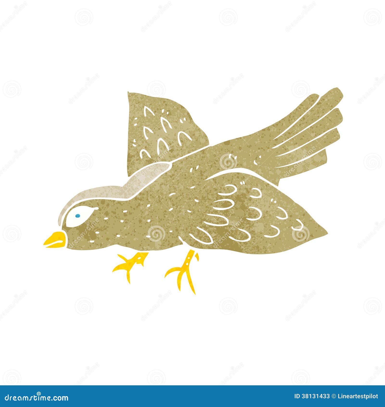 Cartoon bird stock illustration. Illustration of retro - 38131433