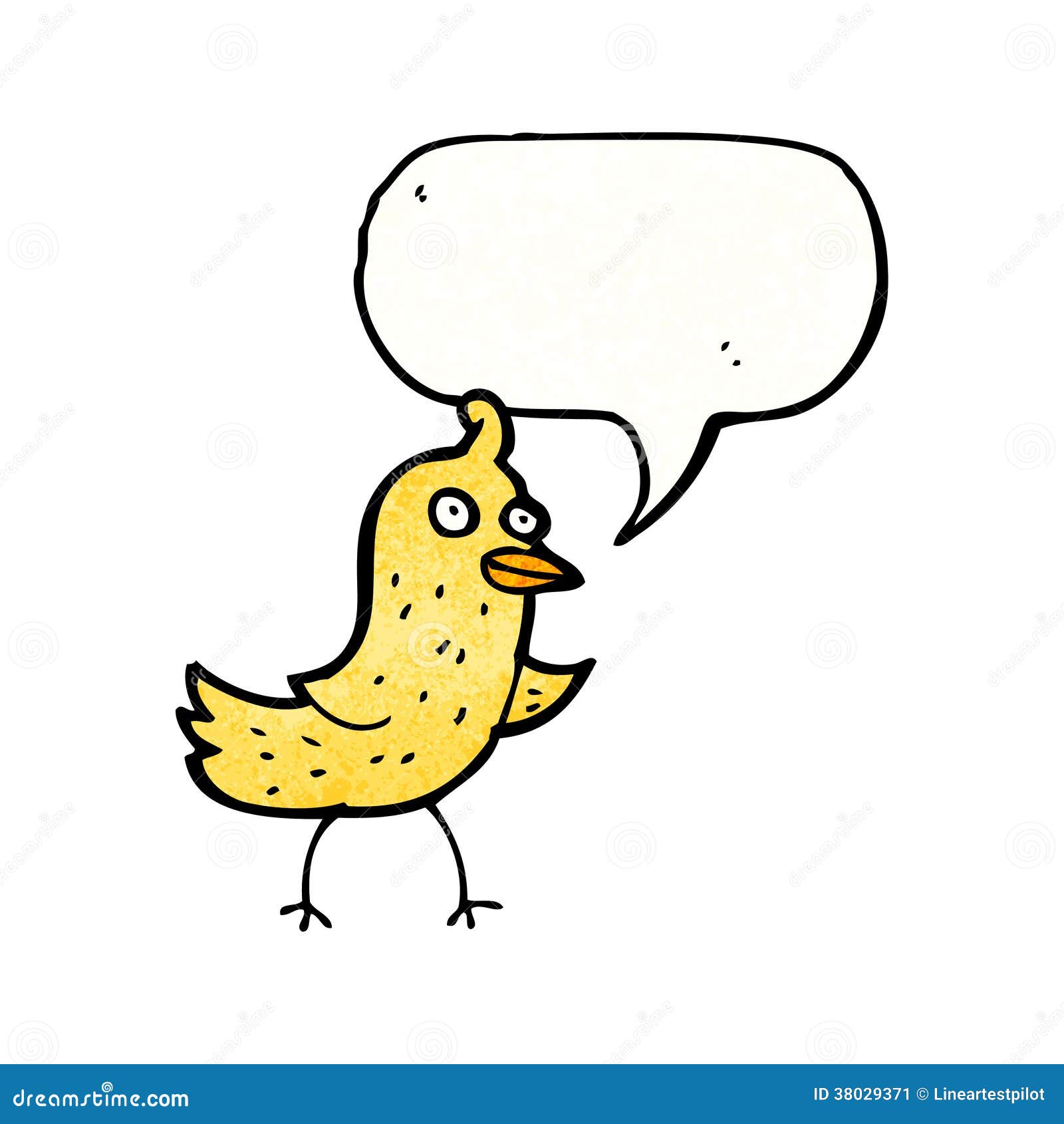 Cartoon Bird with Speech Bubble Stock Vector - Illustration of silly ...