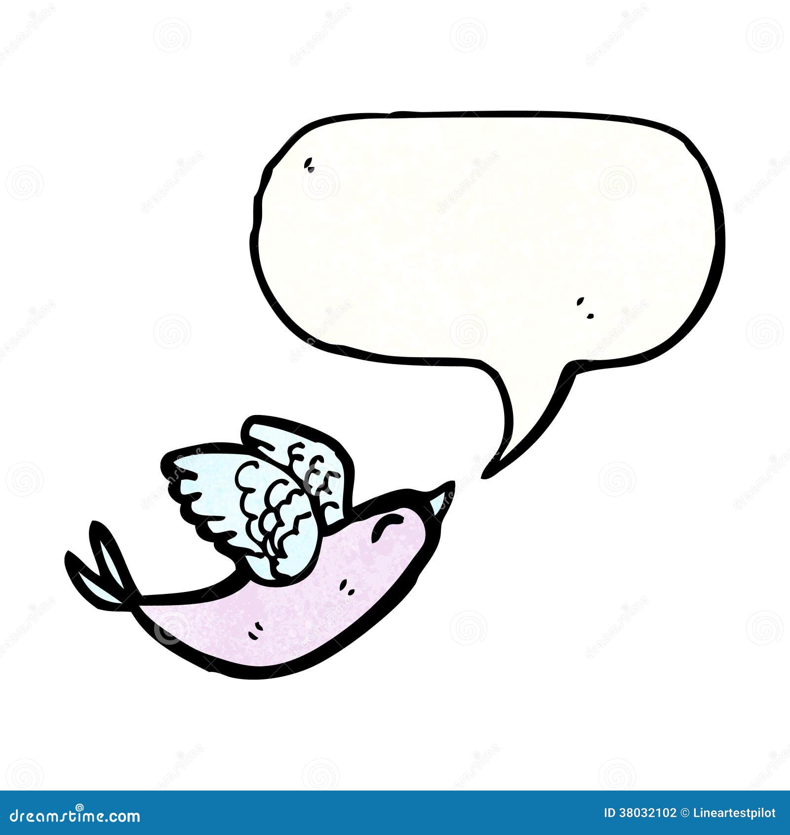 Cartoon Bird with Speech Bubble Stock Vector - Illustration of cloud ...