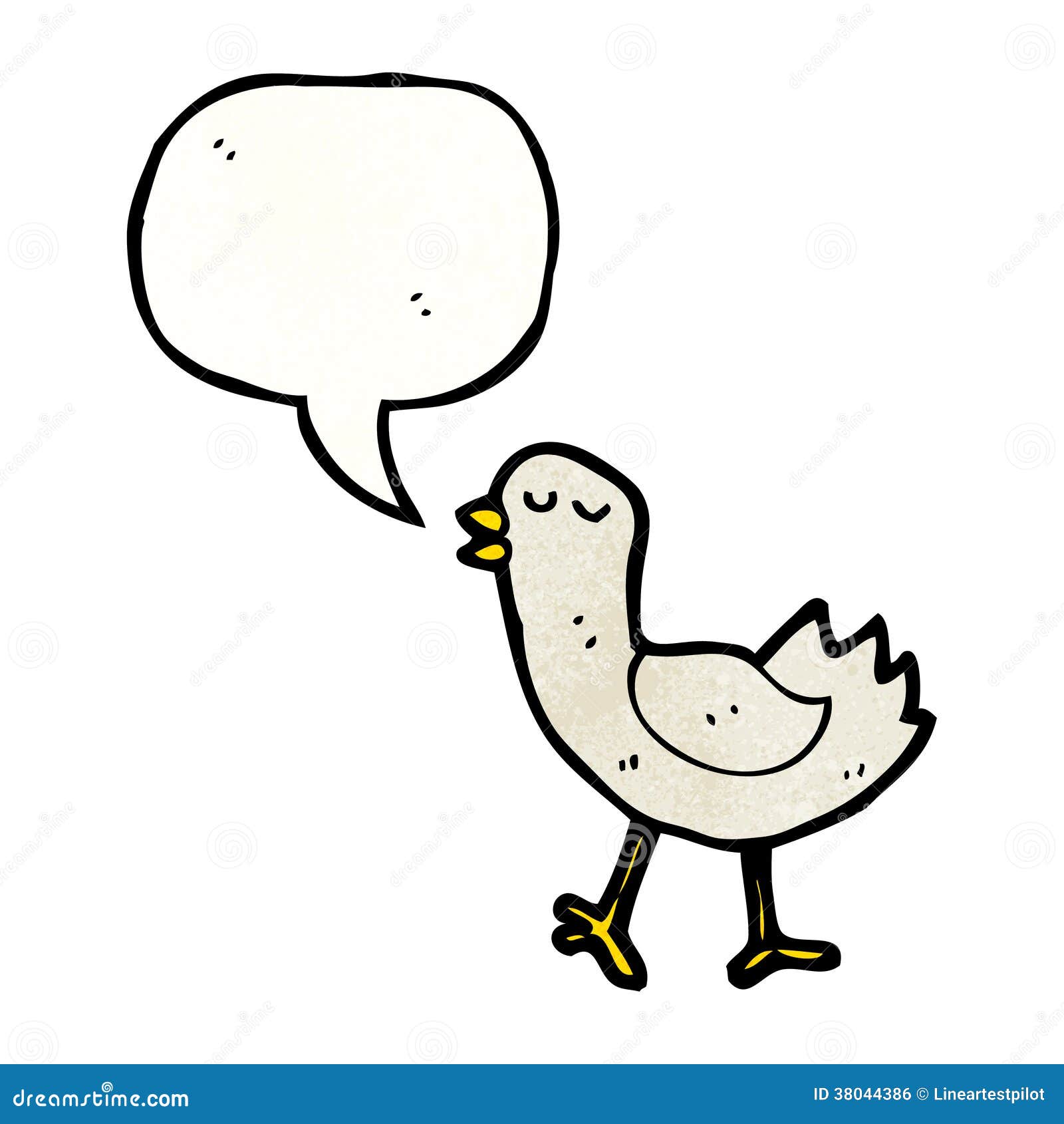 Cartoon Bird with Speech Bubble Stock Vector - Illustration of ...