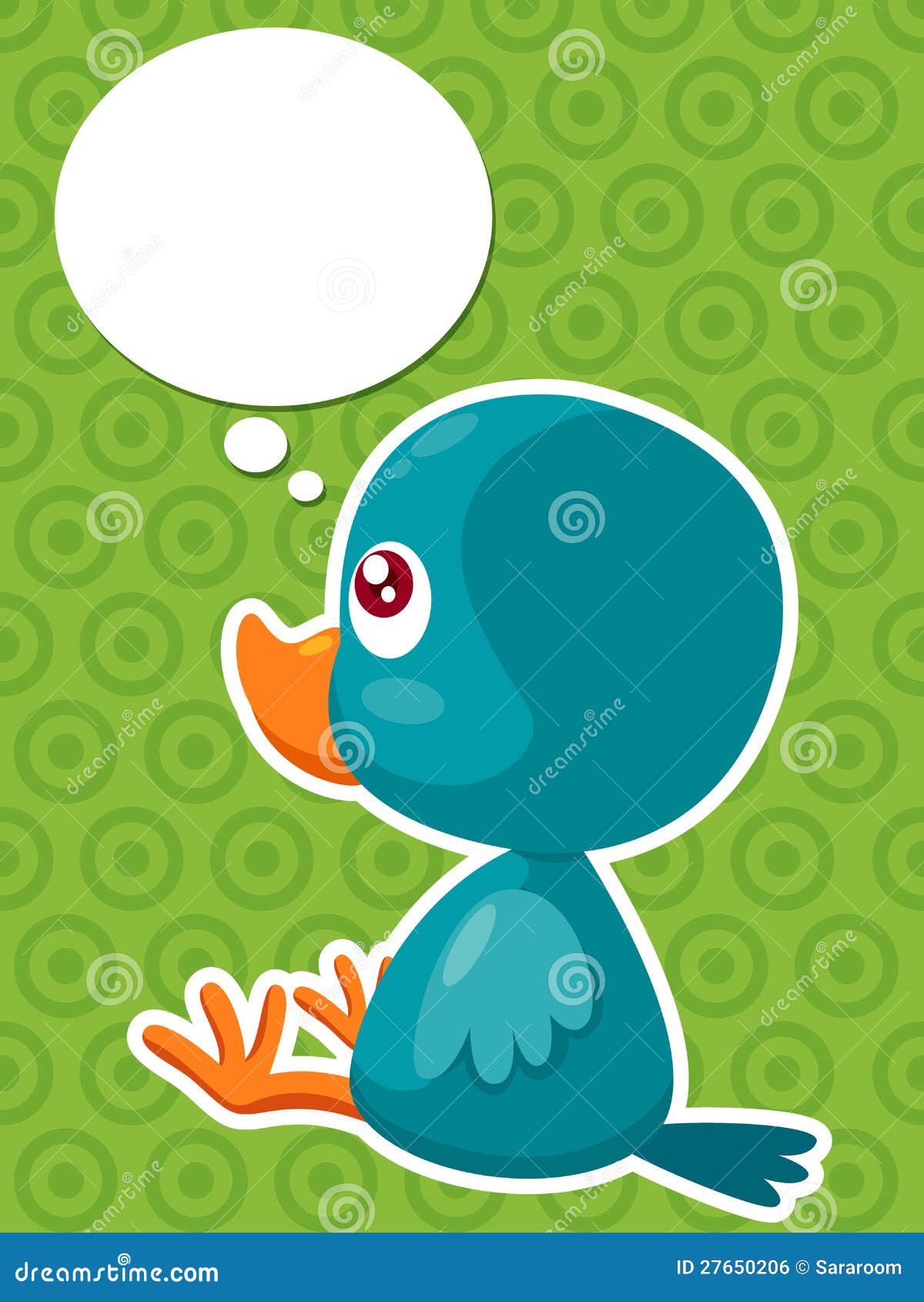 Cartoon bird thinking stock vector. Illustration of eyes - 27650206
