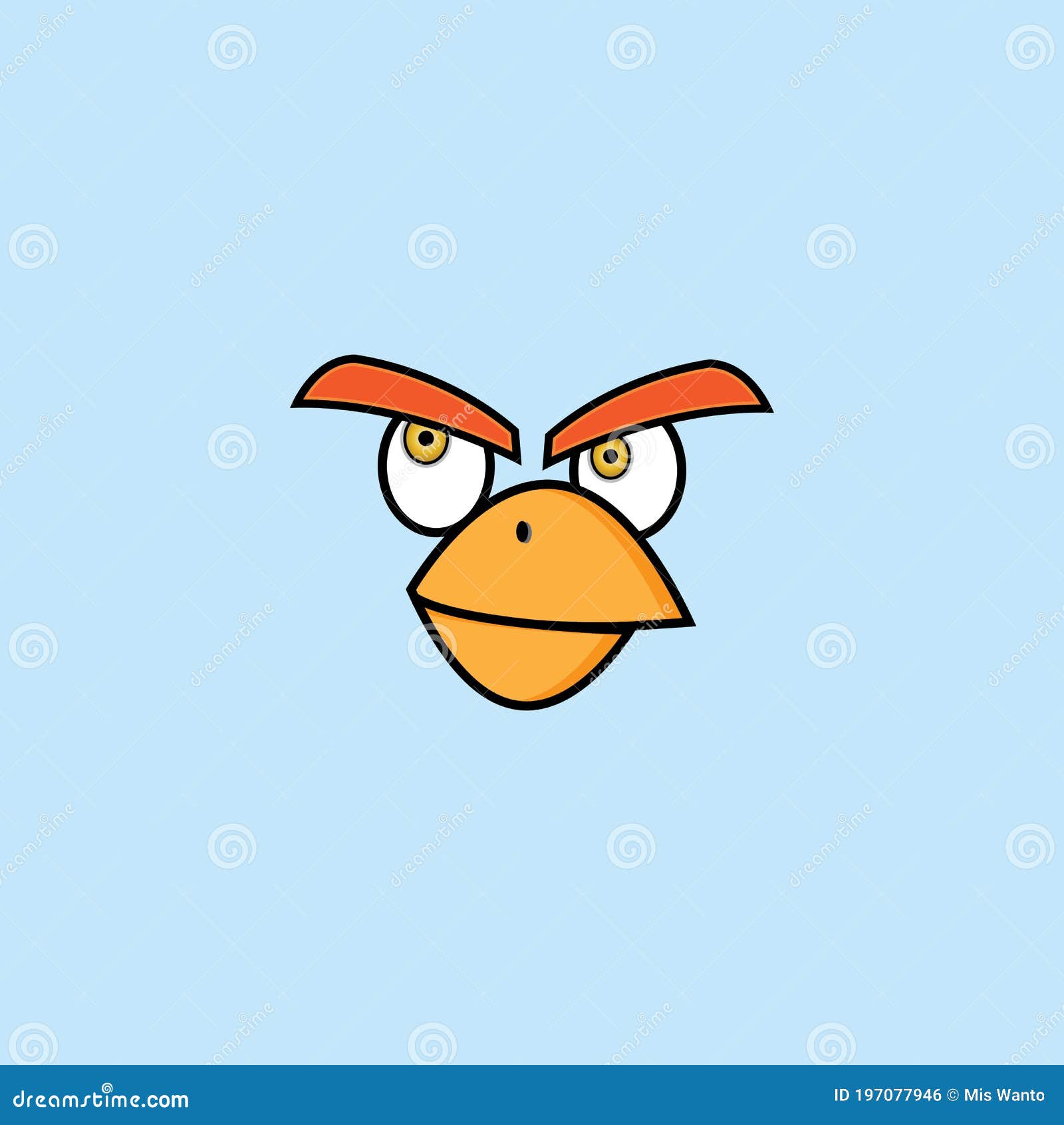 Cartoon Birdies Face Emoticon Design Editorial Photo - Illustration of ...