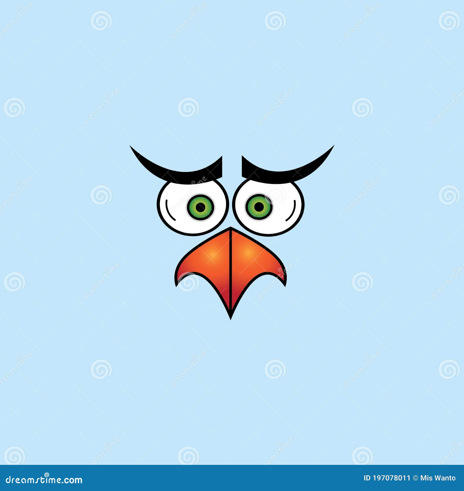 Cartoon Birdies Face Emoticon Design Editorial Photo - Illustration of ...