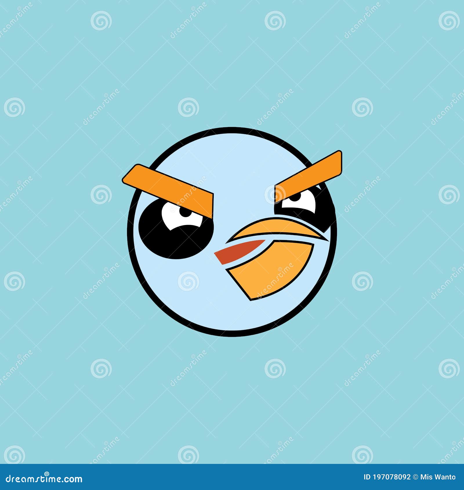 Cartoon Birdies Face Emoticon Design Editorial Photography ...