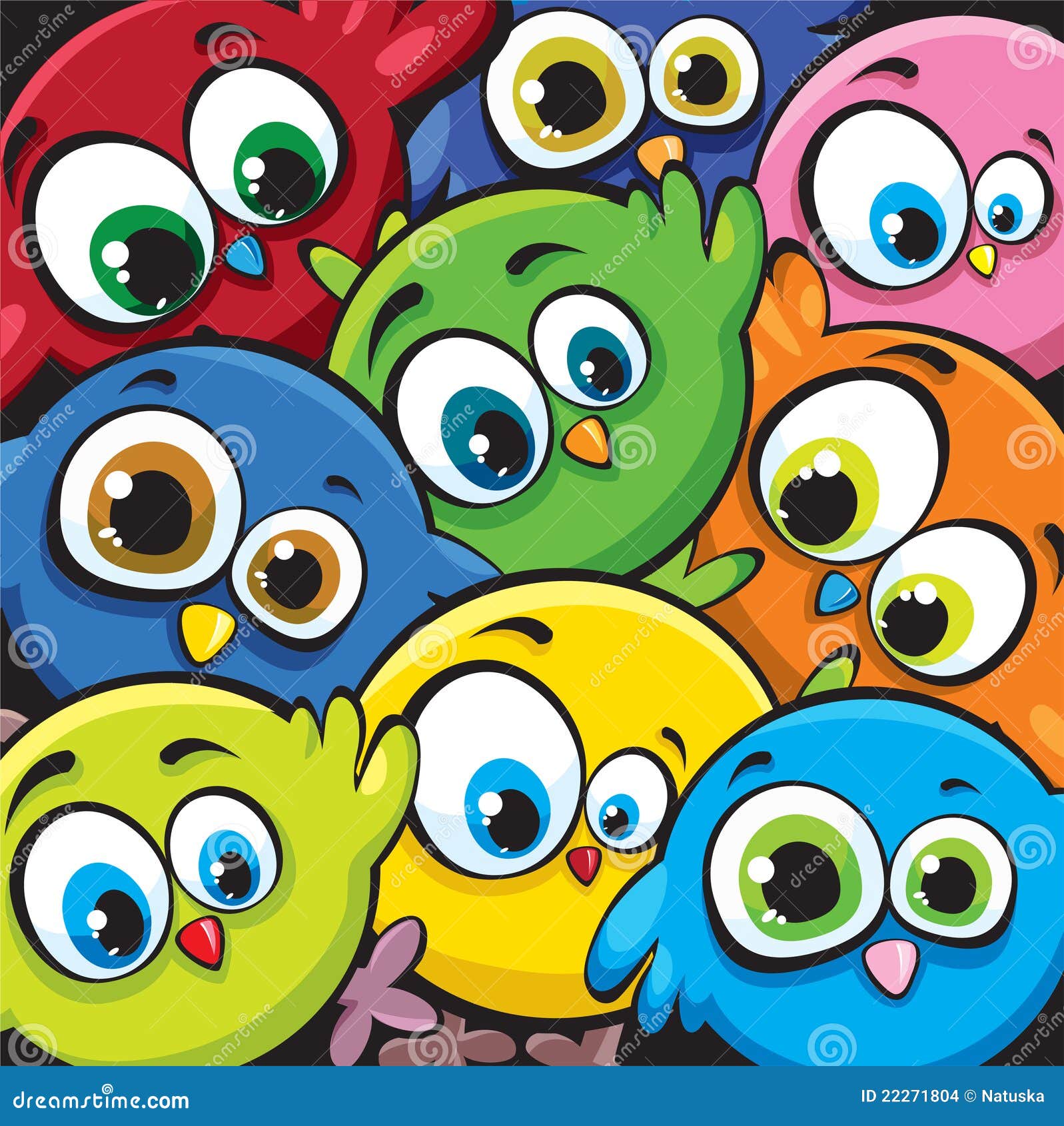 Cartoon birds stock illustration. Illustration of graphic - 22271804