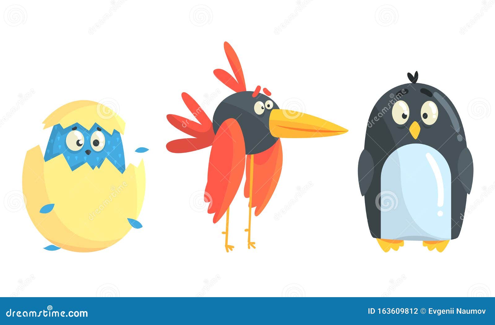 Blue Chick Head Happy Smiling, Doodle Icon Drawing Vector Illustration ...