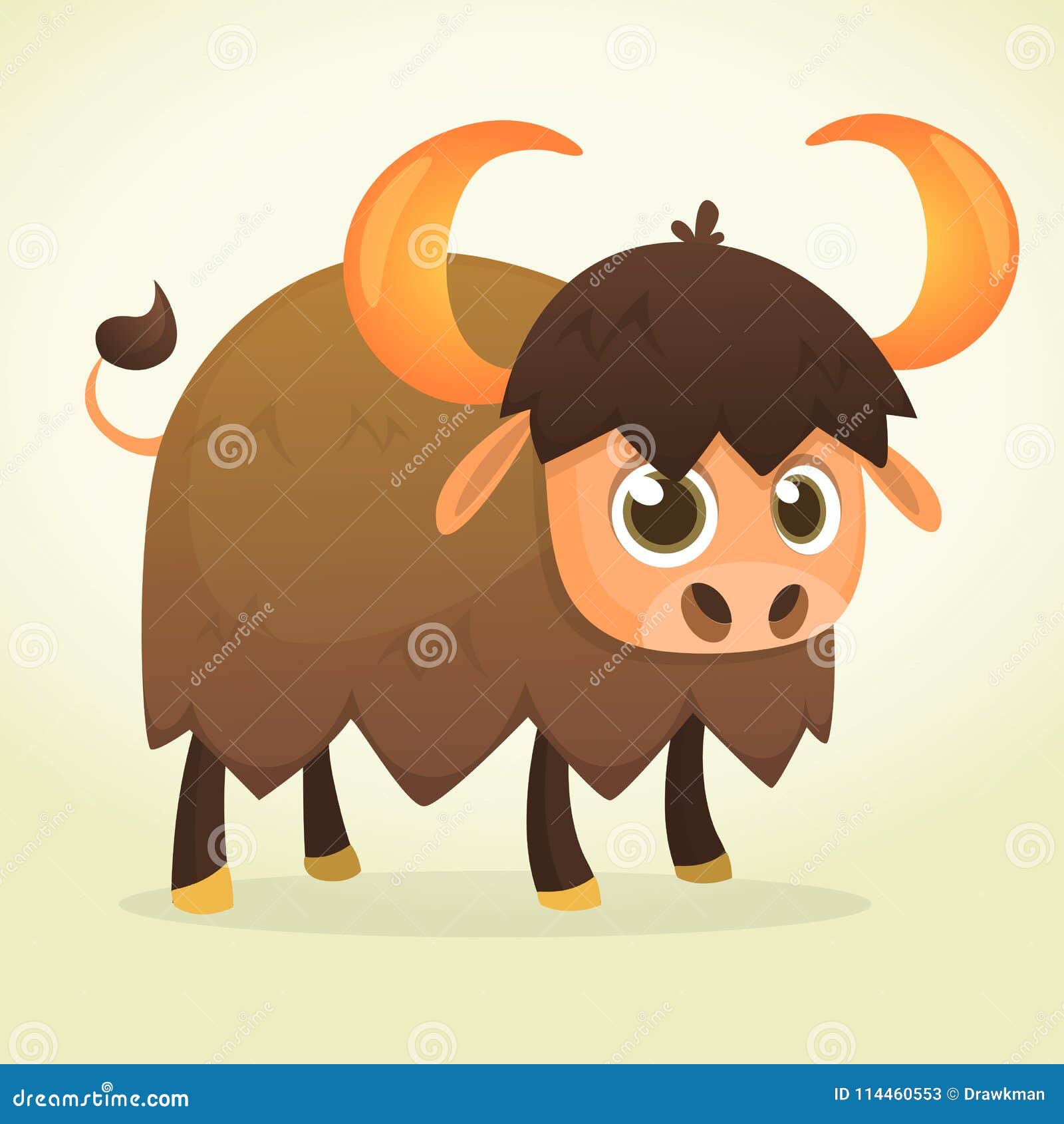 Cartoon Bison. Vector Illustration. American Animal. Stock Vector ...