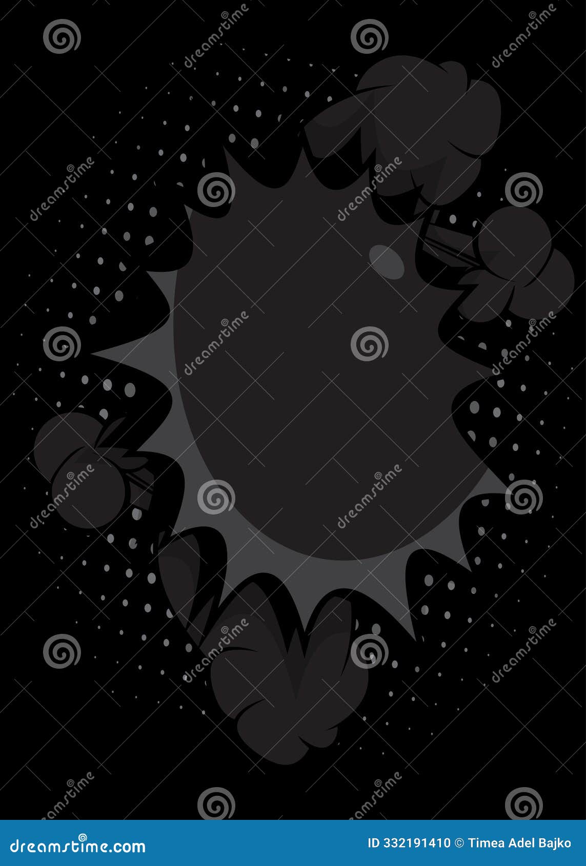 Cartoon Black Background, Comic Book Dark Backdrop. Retro Vector Comics ...