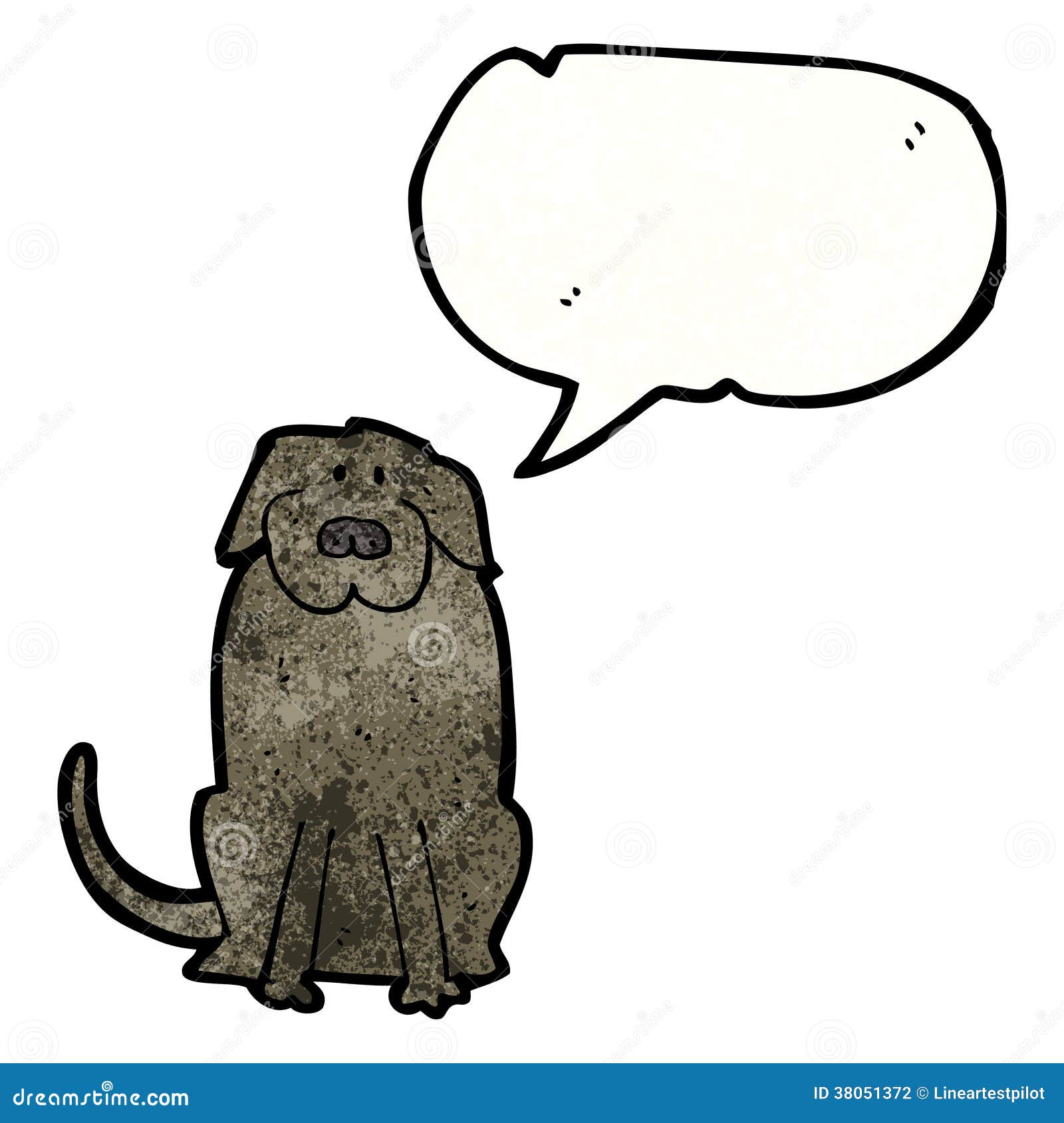 Cartoon black dog stock vector. Illustration of doodle - 38051372