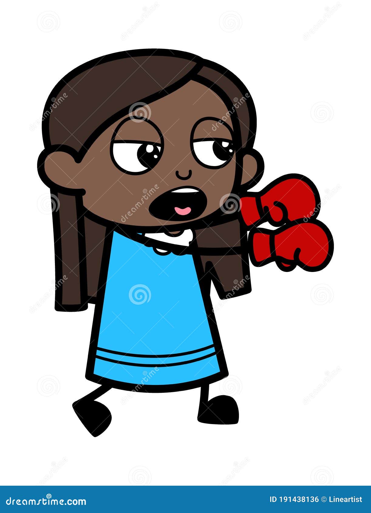 Girl Boxing Pop Art Comic Stock Vector | CartoonDealer.com #84354312