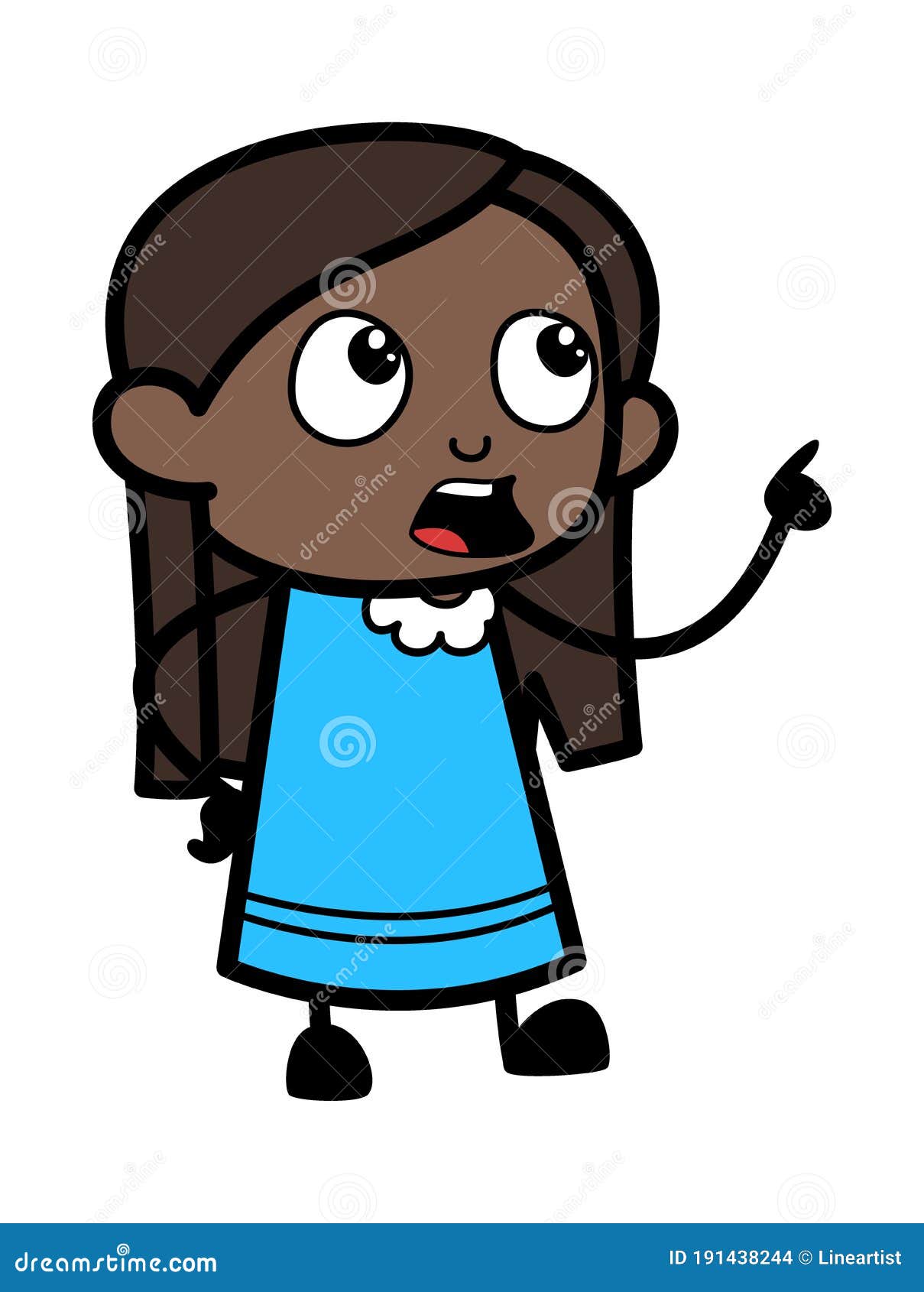 Girl Saying Best Wishes Uncle, Cartoon, Color, Italian, Isolated. Stock ...