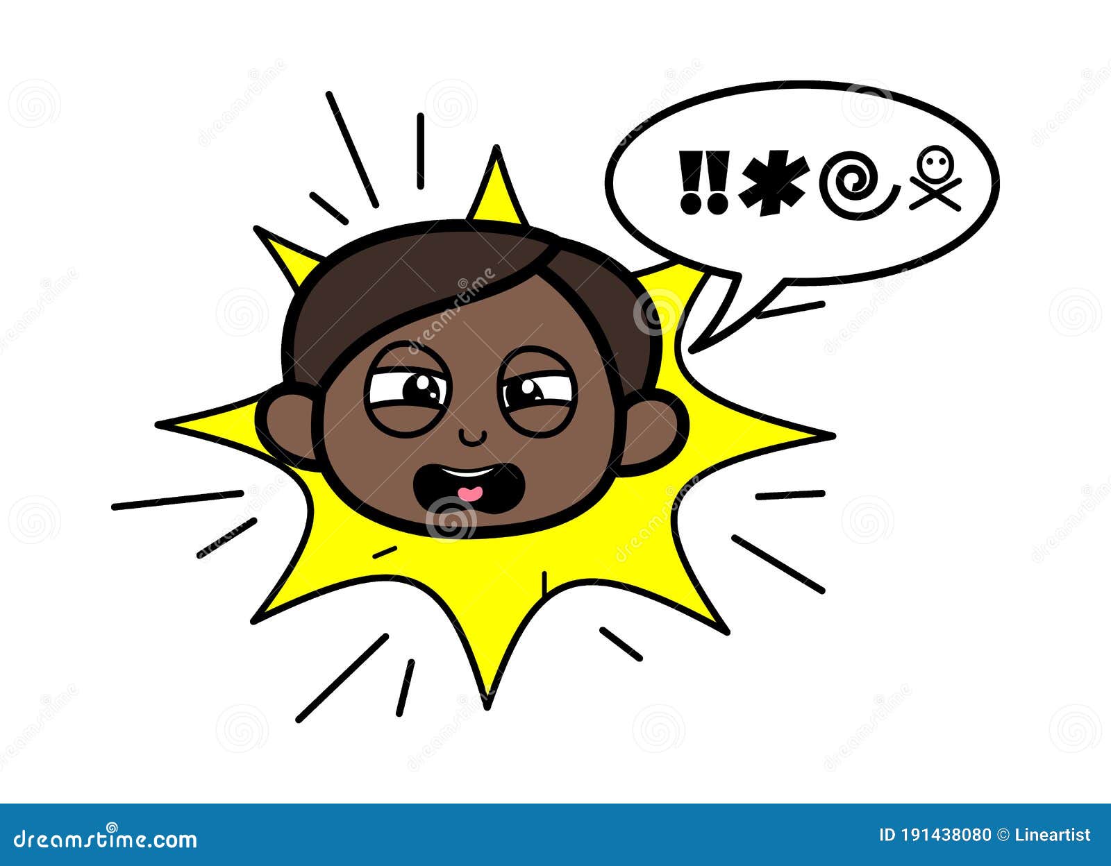 Cartoon Black Girl Shouting And Abusing Royalty-Free Stock Image ...