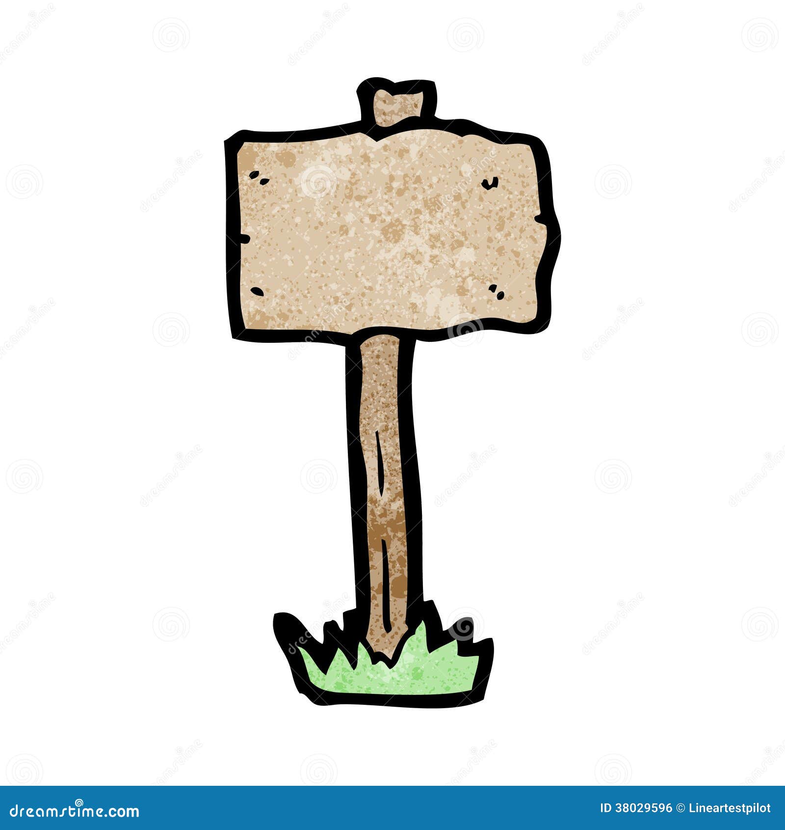 Cartoon blank sign post stock vector. Illustration of hand - 38029596